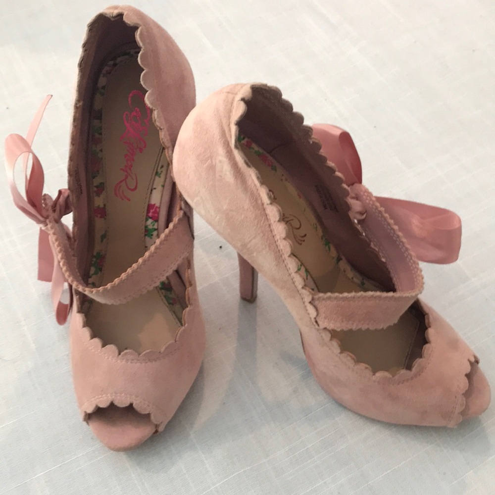 Cece L'amour Mary Jane Platform Pumps With Bows - Gem